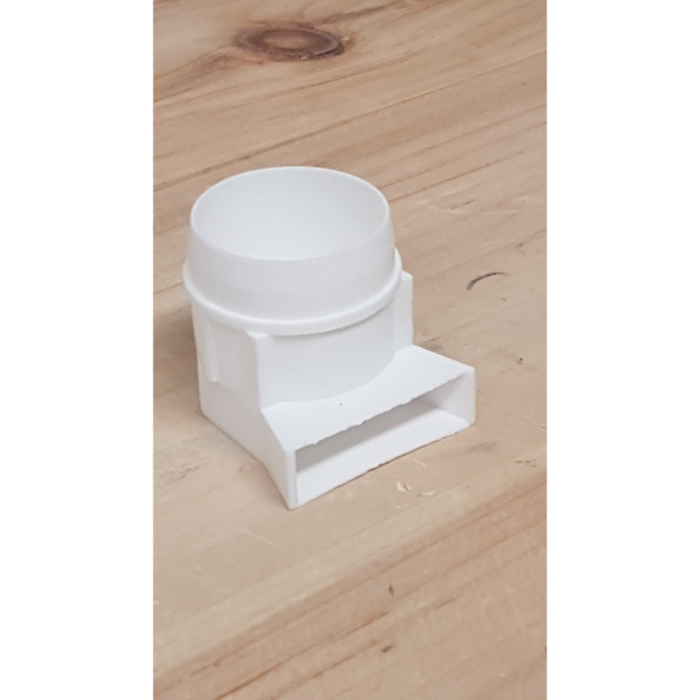 T8 Closed Fluorescent End Cap White │ CB Distribution │ $5.25